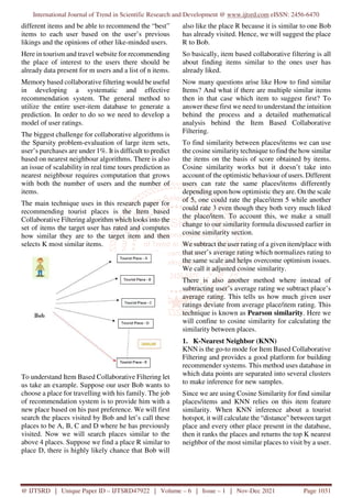 Study of Recommendation System Used In Tourism and Travel | PDF