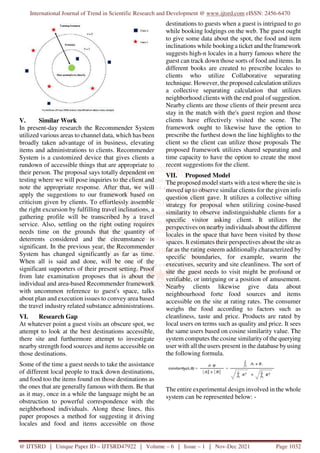 Study of Recommendation System Used In Tourism and Travel | PDF