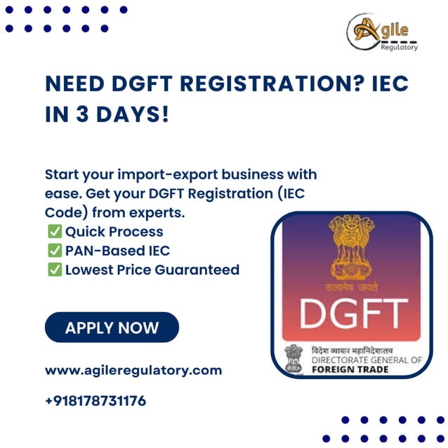 DGFT Registration for Import Export Code (IEC) – Apply Now | PDF