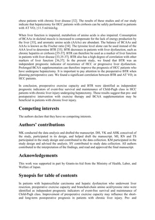 Assessment of preoperative exercise capacity in hepatocellular ...