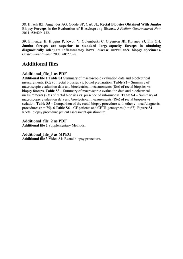 Rectal forceps biopsy procedure in cystic fibrosis: technical aspects ...
