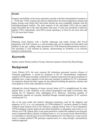 Rectal forceps biopsy procedure in cystic fibrosis: technical aspects ...