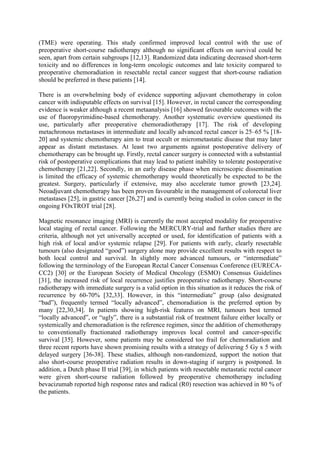 Short-course radiotherapy followed by neo-adjuvant chemotherapy in ...