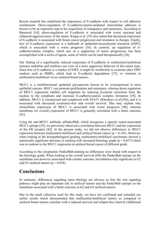 Multicentric and multifocal versus unifocal breast cancer: differences ...