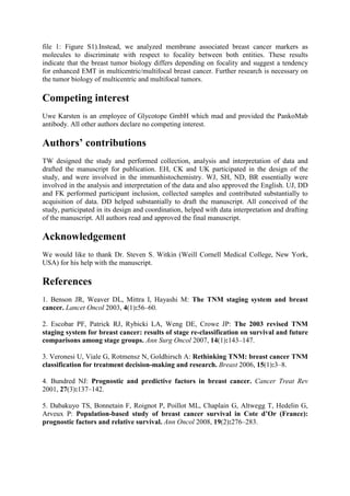 Multicentric and multifocal versus unifocal breast cancer: differences ...