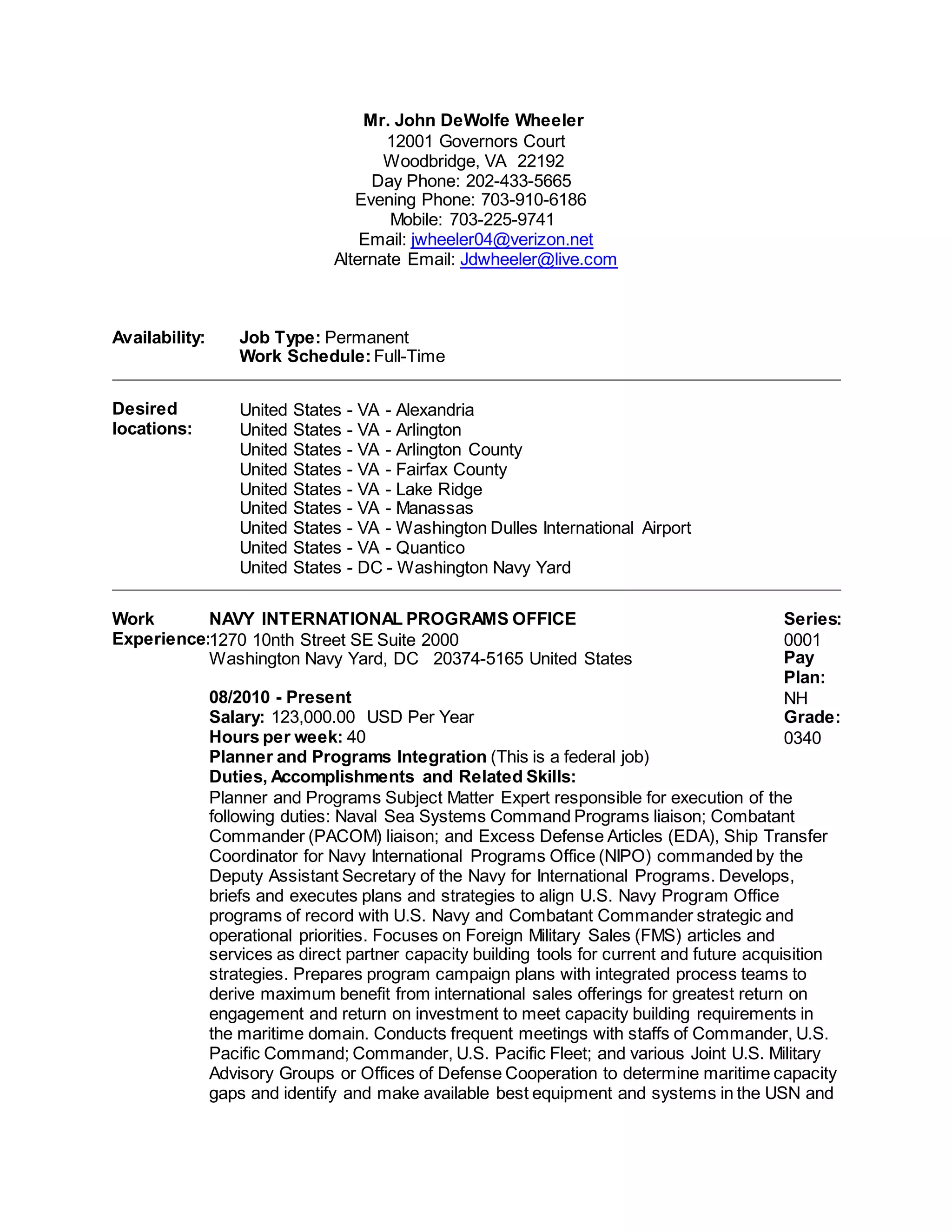 Long Form Resume_Experience_Wheeler, John D-1 | DOCX