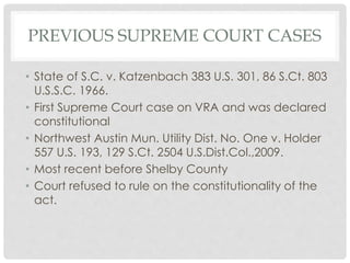 Shelby County v Holder | PPT