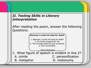 Literature/Literatura Assessment/Testing | PPT