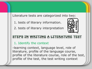 Literature/Literatura Assessment/Testing | PPTX