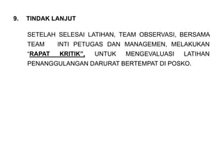 Skenario Kejadian Tanggap Darura pada Tempat Kerja | PPTX