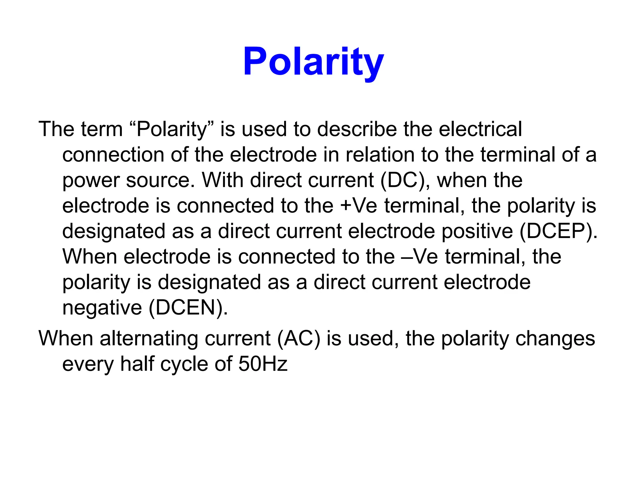 Arc Welding power sources for AC and DC welding | PPT