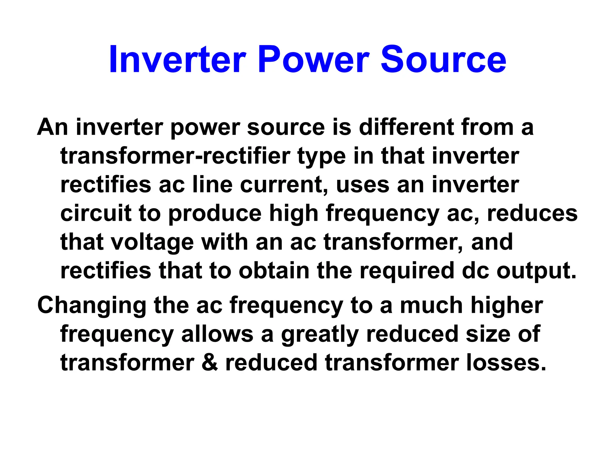 Arc Welding power sources for AC and DC welding | PPT