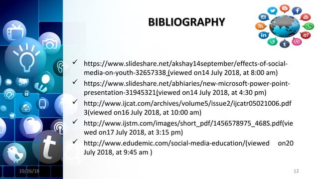 impact of social media on youth | PPT | Social Networking | Internet