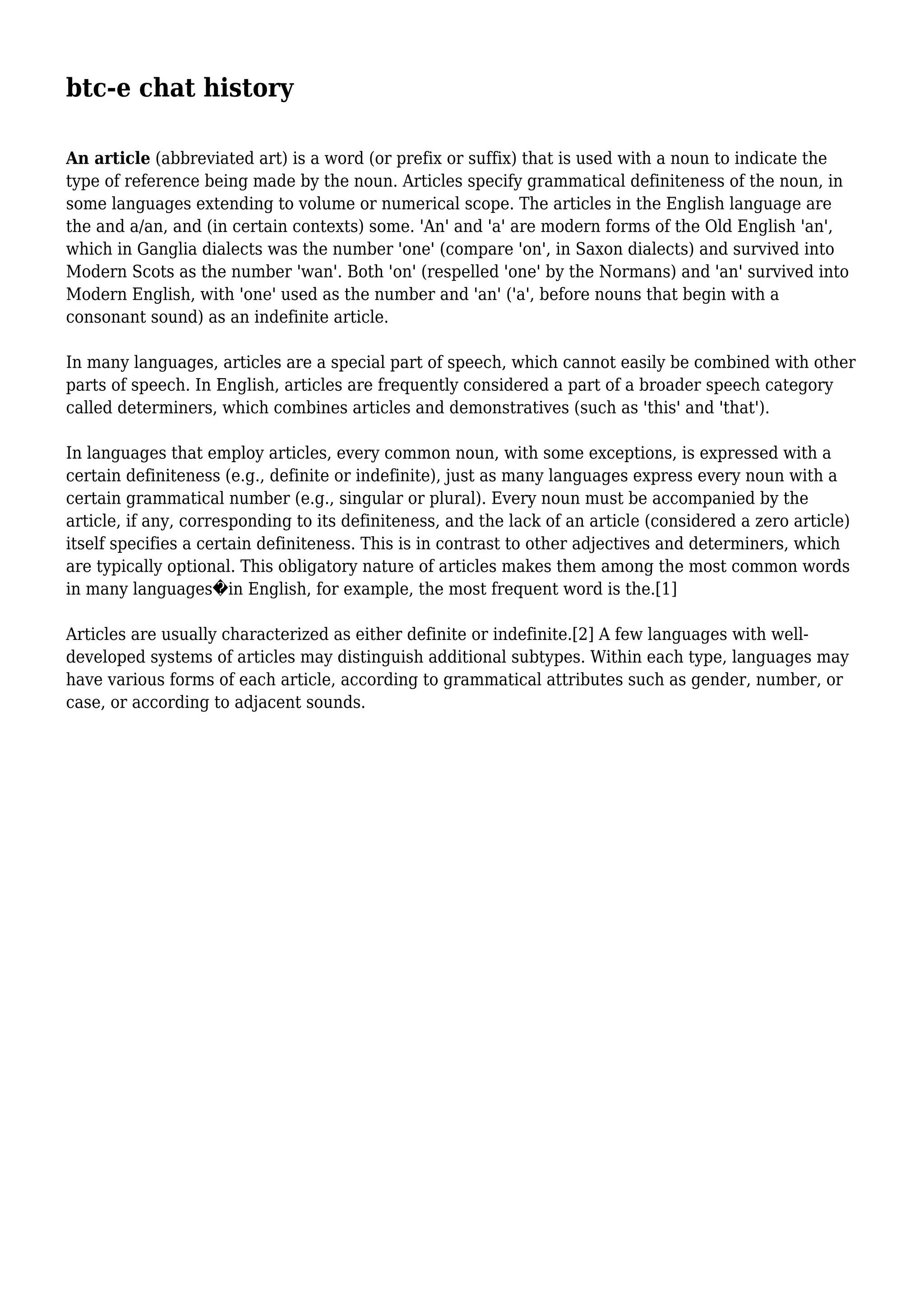 btc-e chat history | PDF