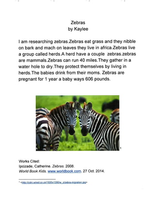 Wild Animals Research Project - Mrs. Schmoldt | PDF