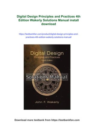 Digital Design Principles and Practices 4th Edition Wakerly Solutions ...