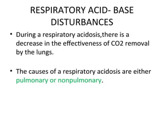 Acid base disorders - types , causes, approach | PPT