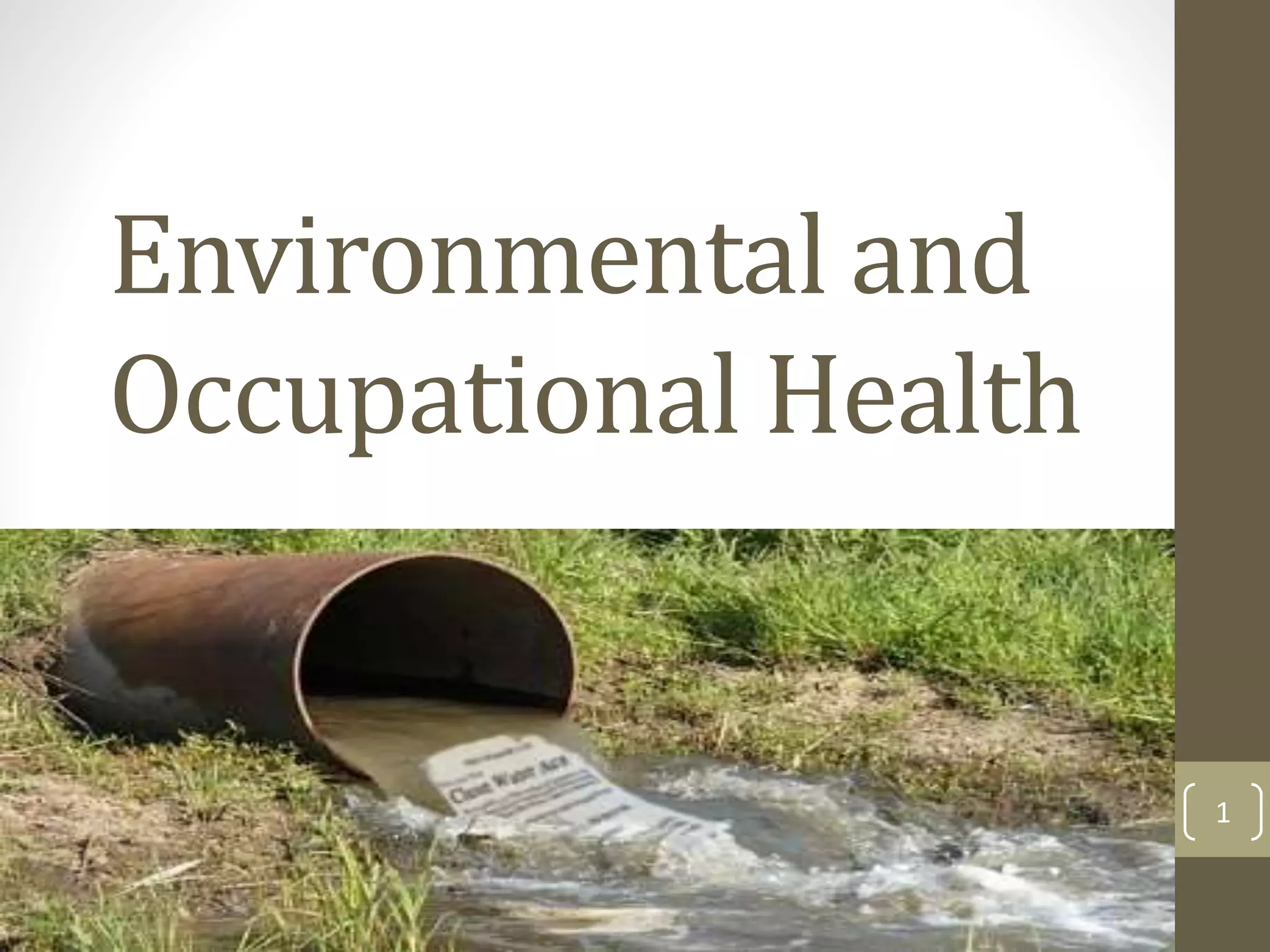 presentation on Environmental and occupational health | PPTX