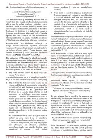 An Analysis of Shabda Brahma Theory According to Bhartruhari | PDF