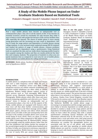 A Study of the Mobile Phone Impact on Under Graduate Students Based on ...