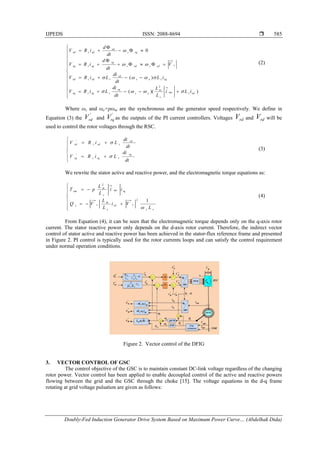 Doubly-Fed Induction Generator Drive System Based on Maximum Power Curve Searching using Fuzzy ...