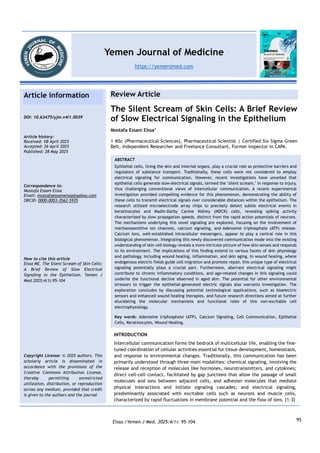 The Silent Scream of Skin Cells: A Brief Review of Slow Electrical ...
