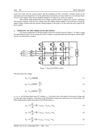 Modeling and Execution the Control Strategy for the Three-Level Rectifier Based on Voltage ...