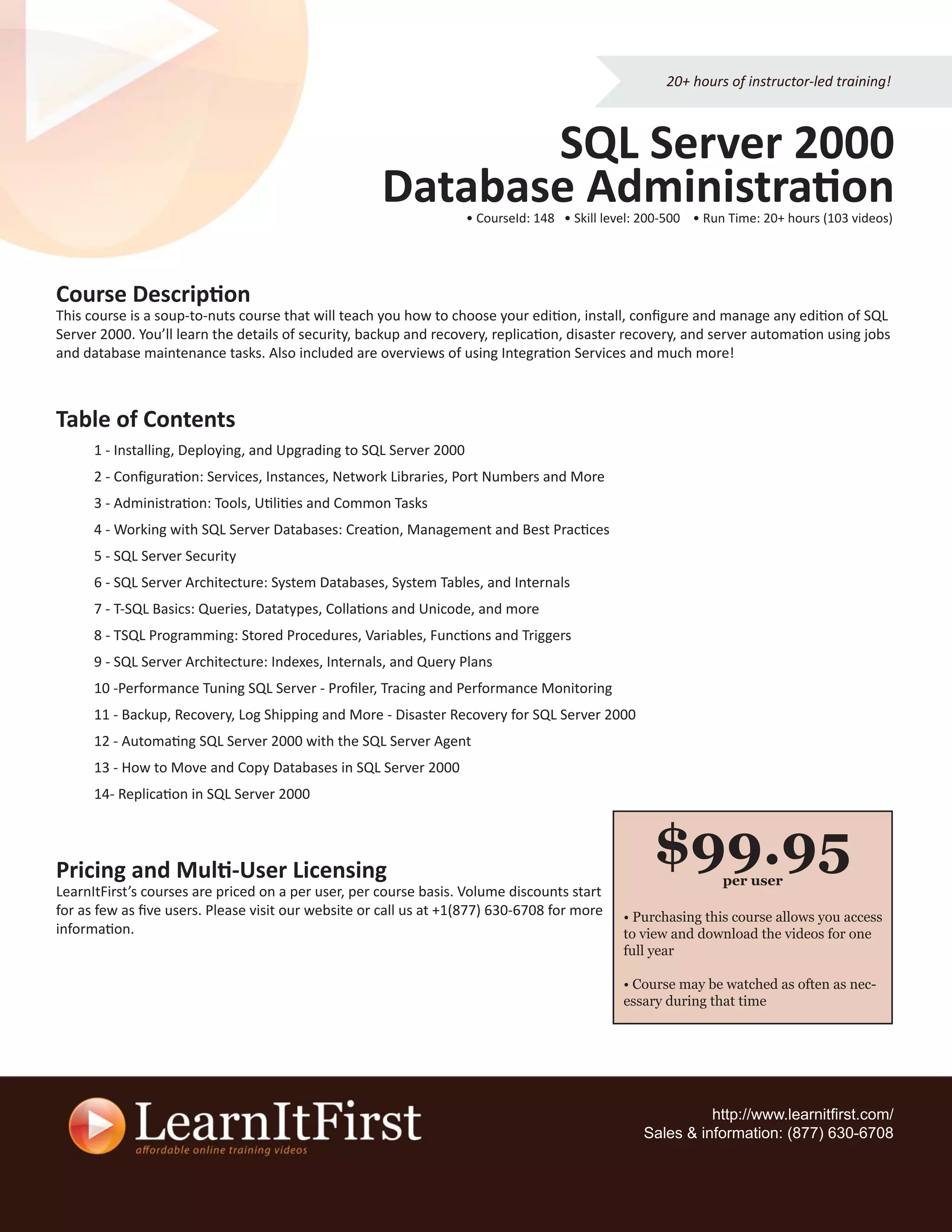 Sql Server 2000 Database Administration Pdf