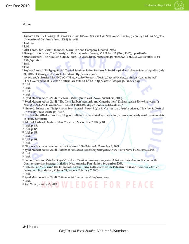 Understanding FATA (Pak institute of peace studies) | PDF