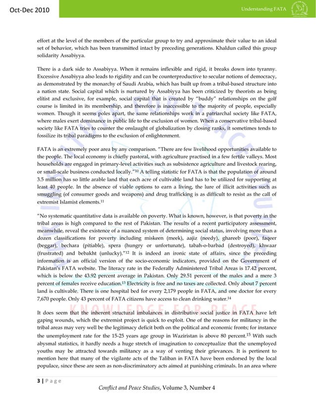 Understanding FATA (Pak institute of peace studies) | PDF