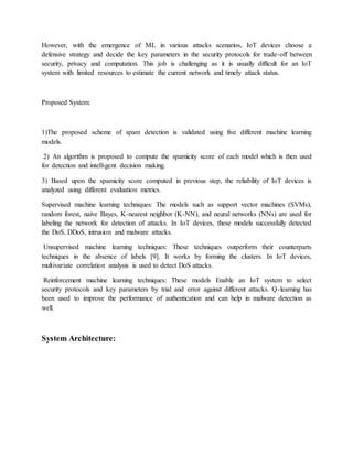 an efficient spam detection technique for io t devices using machine learning | DOCX