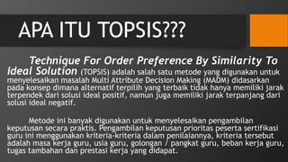 Sistem pendukung keputusan metode topsis .ppt