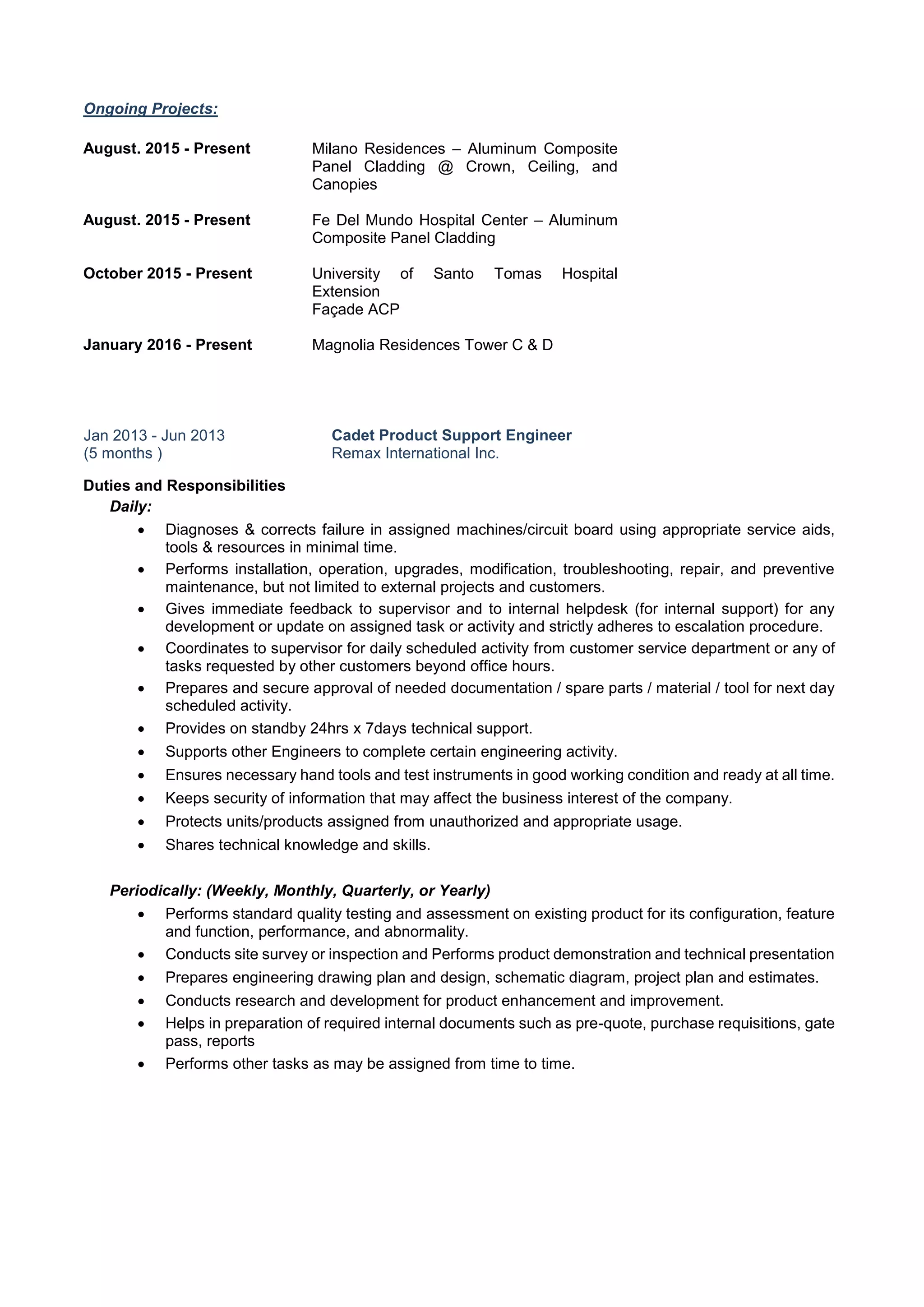 Richard Samillano -CV finale. | PDF