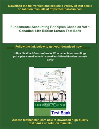 Fundamental Accounting Principles Canadian Vol 1 Canadian 14th Edition ...