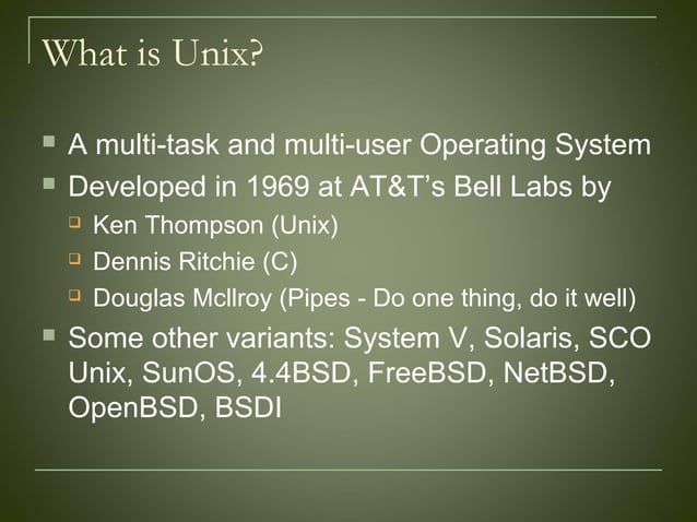 Linux Basics | PPT