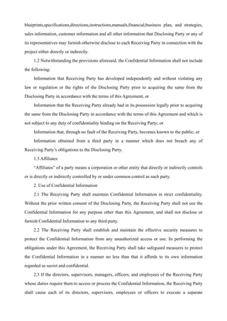 Non Disclosure Agreement | PDF