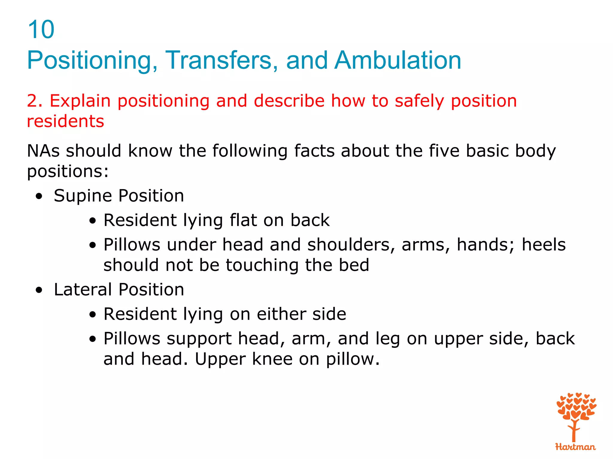 position, transfer and ambulation | PPT