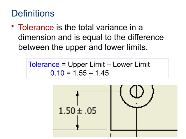 Tolerance and it's uses in engineering drawing | PPT