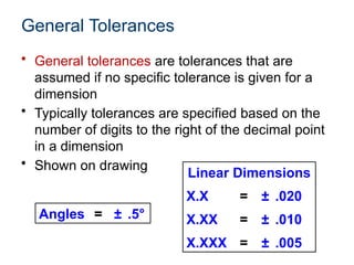 Tolerance and it's uses in engineering drawing | PPT