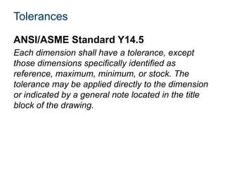 Tolerance and it's uses in engineering drawing | PPT