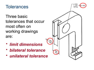 Tolerance and it's uses in engineering drawing | PPT