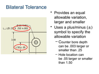Tolerance and it's uses in engineering drawing | PPT