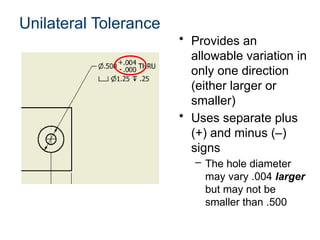 Tolerance and it's uses in engineering drawing | PPT