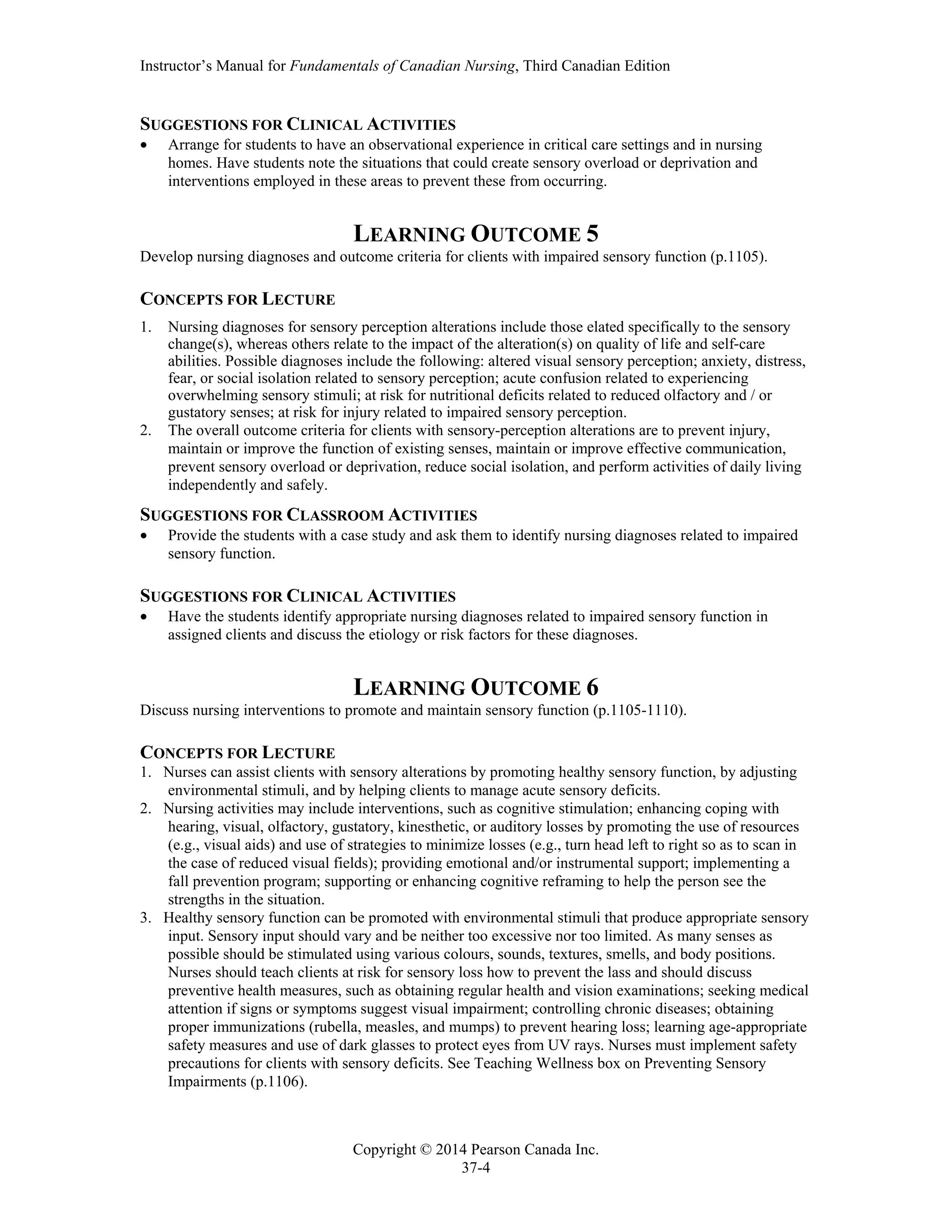 Fundamentals of Canadian Nursing Concepts Process and Practice Canadian ...