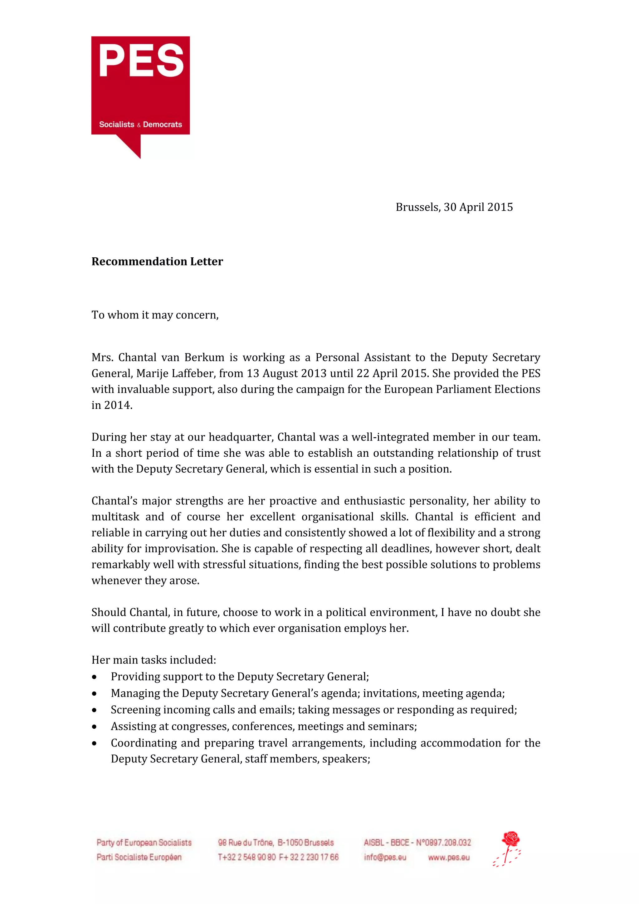 Recommendation Letter | PDF