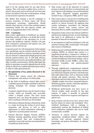 Clinical Data Science and its Future | PDF