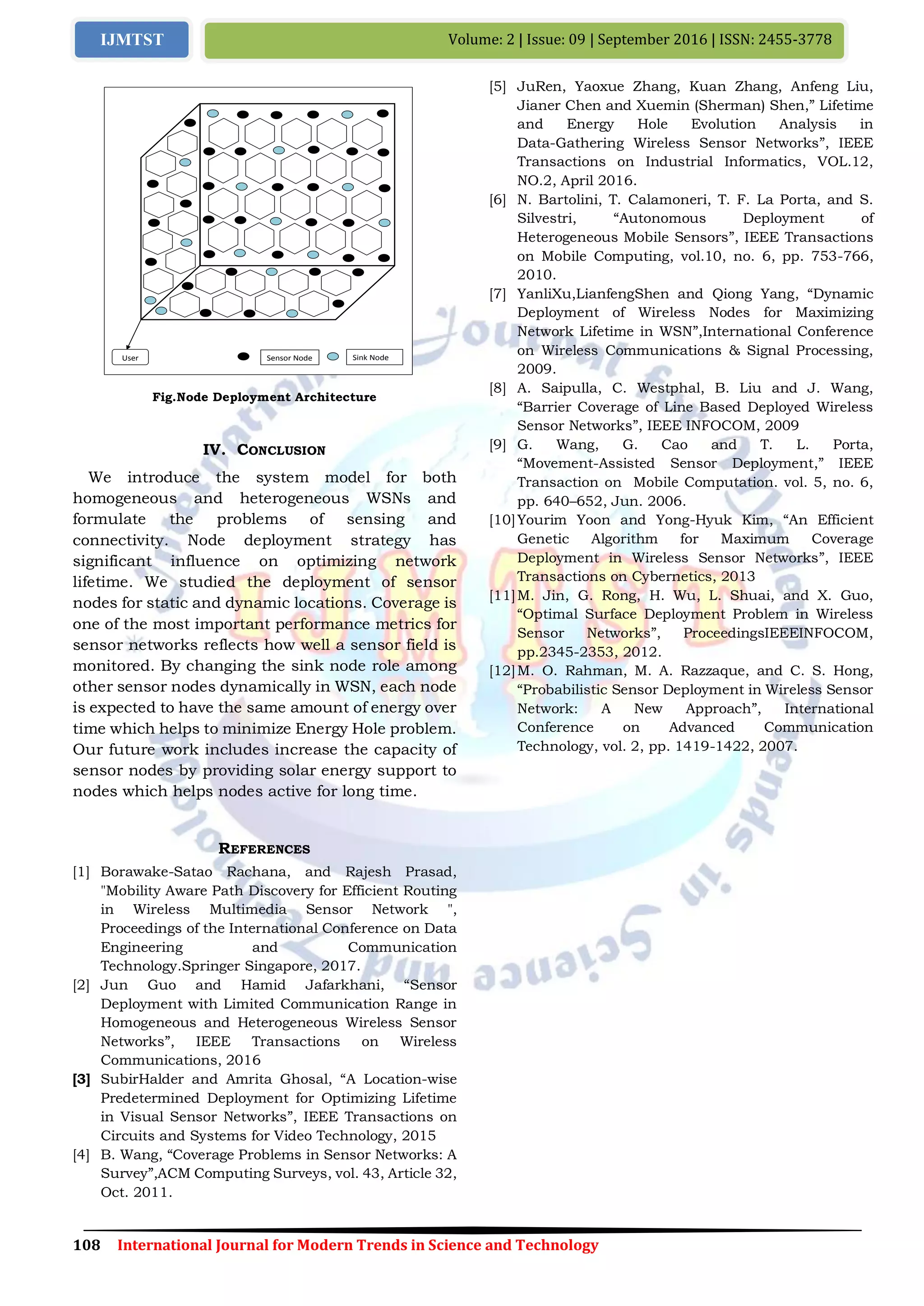 Node Deployment in Homogeneous and Heterogeneous Wireless Sensor Network | PDF | Internet of ...