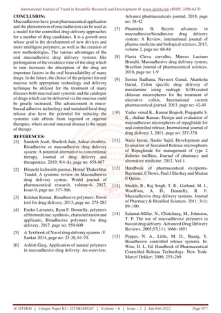 Mucoadhesive Drug Delivery System | PDF