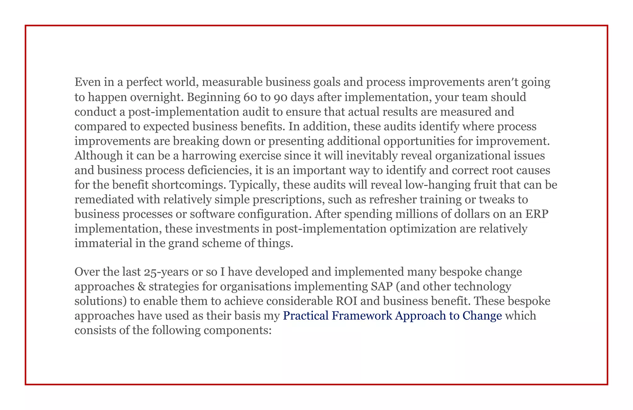 SAP and Change Management | PDF