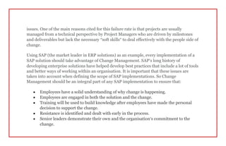 SAP and Change Management | PDF